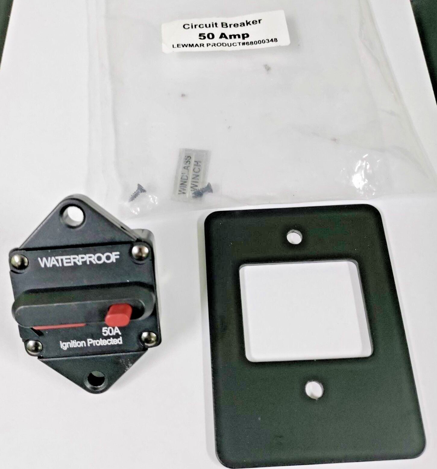 LEWMAR 68000348 50Amp CIRCUIT BREAKER / WINDLASS, NEW