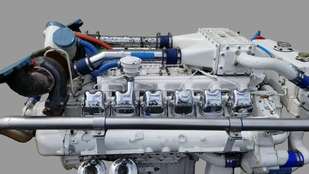 MAN D2842 LE, DIESEL MARINE ENGINE, V-12 760 HP, BOBTAIL, 1354.6 HOURS