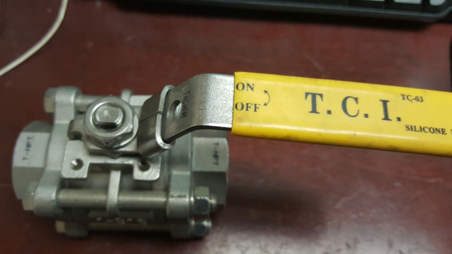 T.C.I. TC-03 GENUINE BRAND NEW STAINLESS STEEL BALL VALVE 1'' 1000 PSI