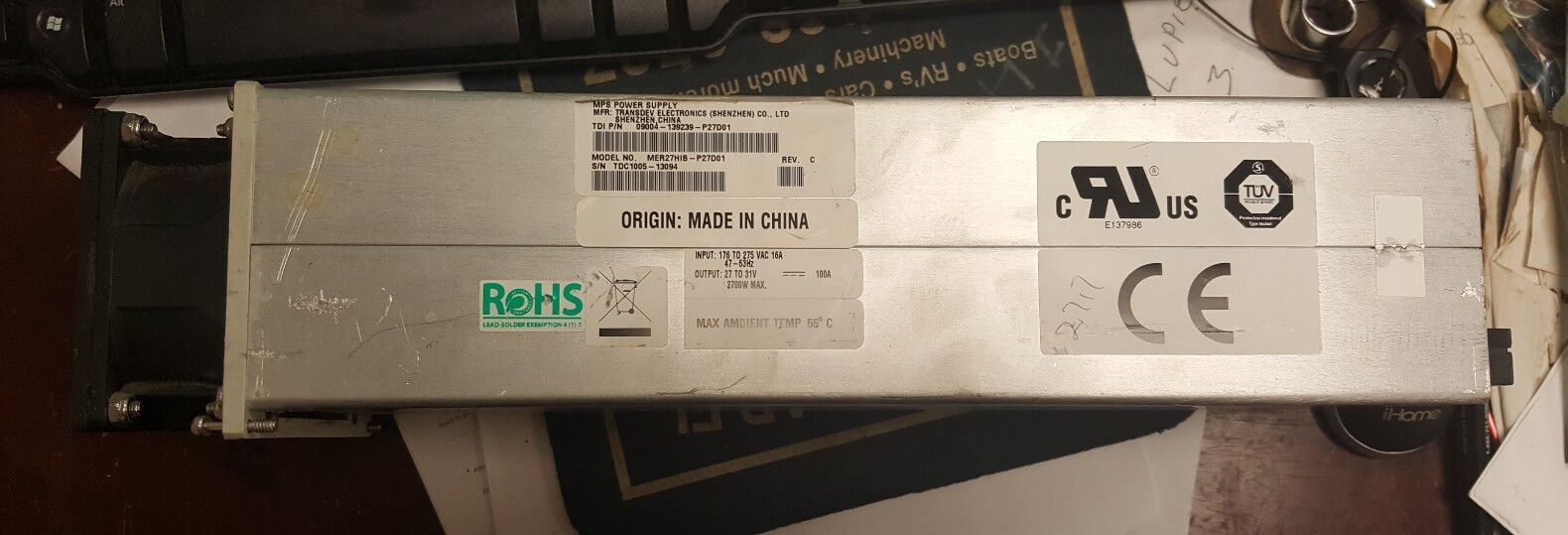 CCI POWER SUPPLY MER27HIB-P27D01 (09004-139239-P27D01)