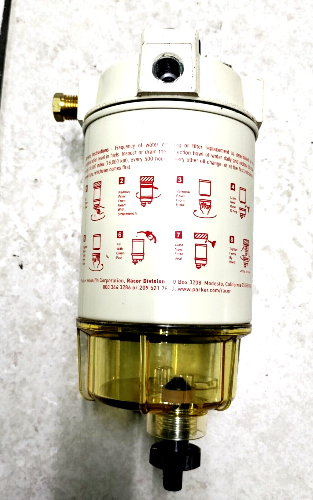 RACOR 200 SERIES 30GPH LOW FLOW DIESEL FUEL FILTER / WATER SEPERATOR A