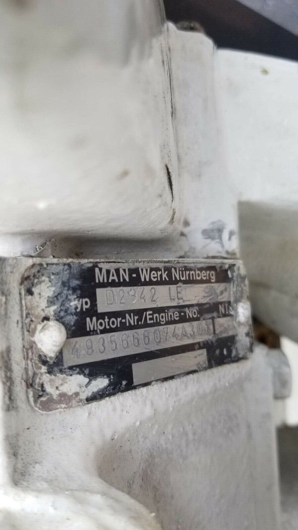 MAN D2842 LE, DIESEL MARINE ENGINE, V-12 760 HP, BOBTAIL, 1354.6 HOURS